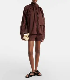 Plan C Cotton Organza Shorts