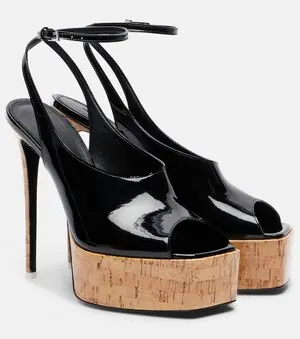 Attico Ornella Platform Slingback Pumps - Black
