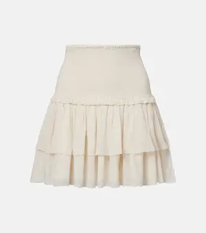 Poupette St Barth Farrah Tiered Miniskirt - Beige