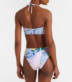 ALEXANDRA MIRO Carlotta Printed Bandeau Bikini Top