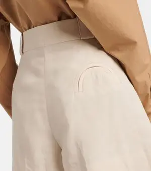 BLAZÉ MILANO Selle Pleated Shorts - Beige