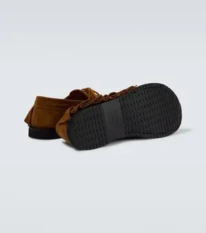 JW Anderson Suede Ruffled Boat Shoes
