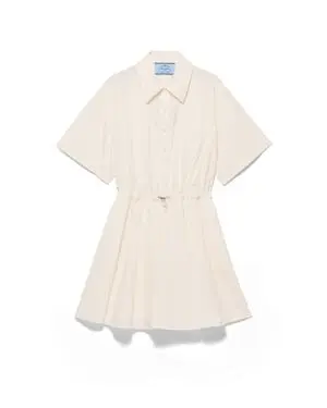 Prada Short-sleeved Technical Pongé Dress