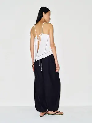 REFORMATION Dario Linen Top - Ivory
