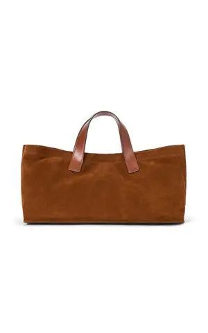 Staud Port Suede Tote - Brown