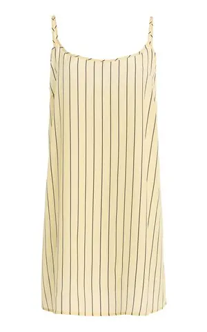 STAUD STAUD Irena Silk Mini Dress With Scoop Neck