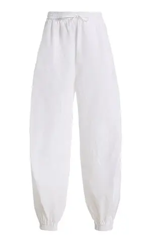 RÓHE Volume Crushed Cotton-blend Trousers - White