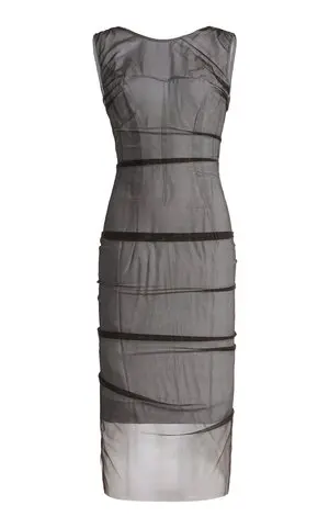 MAISON MARGIELA Sheer Midi Dress - Multi