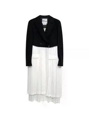 Noir Kei Ninomiya Pleated Panel Cropped Blazer