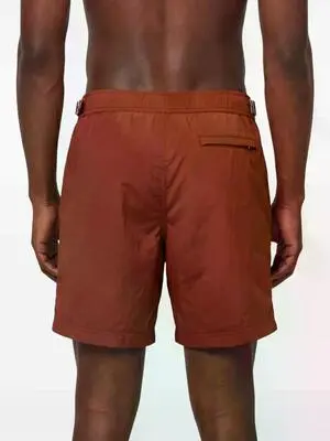 Zegna Buckle Fastening Swim Shorts - Brown