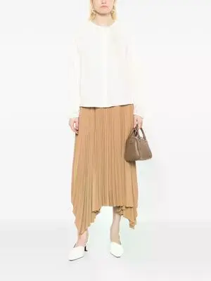 Theory Pleated Long-sleeve Top