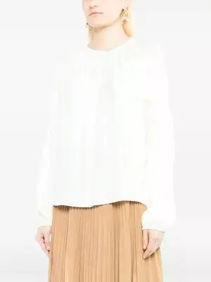 Theory Pleated Long-sleeve Top
