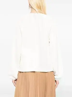 Theory Pleated Long-sleeve Top