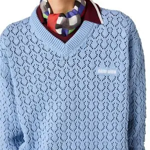 Miu Miu Cotton V-neck Sweater