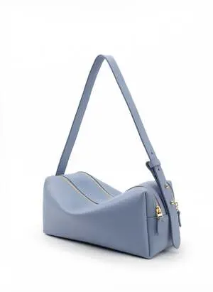 ELLEME Trousse Pebbled Leather Bag - Cloud Blue