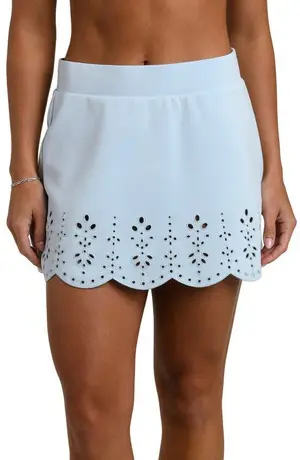 La Blanca Eyelet Detail Mini Skirt - Drift