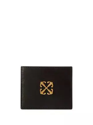 Off-White Jitney Leather Card Holder - Black