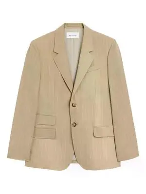 AMI Paris Striped Single-breasted Jacket - Neutrals