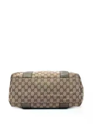 Gucci Large Gg Canvas Bamboo Libeccio Tote