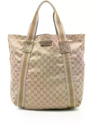 Gucci 2016-2026 Gg Canvas Web Tote Bag - Neutrals