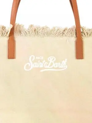 MC2 SAINT BARTH City Fringed Tote Bag - Neutrals