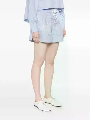 Sandro Broderie-anglaise-embroidered Shorts