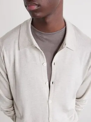 John Smedley Tibor Merino Wool Cardigan - Gray