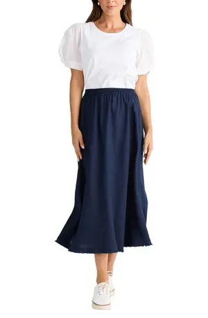 BRAVE+TRUE Oakley Linen Blend Skirt