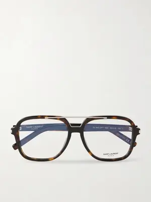 Saint Laurent SL 545 Square-Frame Acetate Glasses Tortoiseshell
