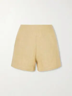 LE KASHA Le Kasha "Ezbet" High-Rise Tailored Linen Shorts