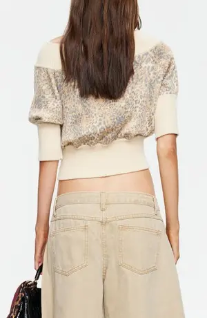 Lioness Cropped Off-the-shoulder Sweater