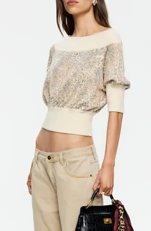 Lioness Cropped Off-the-shoulder Sweater