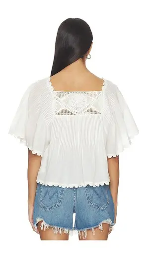 Saylor X Eula Top With Crochet Detail