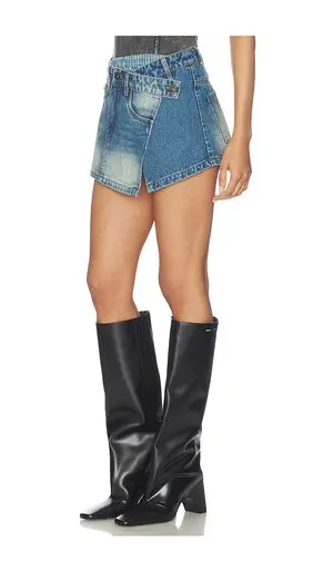MARRKNULL Two-piece Denim Skirt - Blue