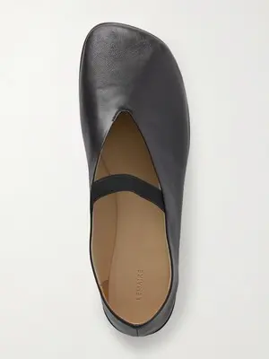 LEMAIRE Glove Leather Ballet Flats - Black