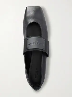 Givenchy Logo-appliquéd Leather Ballerina Flats