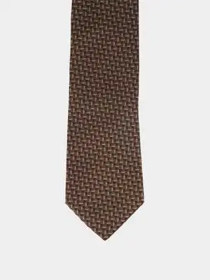 Brunello Cucinelli Hazelnut Silk Neck Tie - Brown