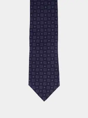 Brunello Cucinelli Silk Geometric Neck Tie