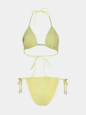Hunza G Gina Beaded Bikini - Yellow