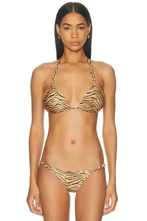 VIX PAULA HERMANNY Vix Swimwear X Rosie Huntington-Whiteley Paula Tri Bikini Top Multi