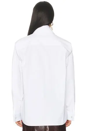 Saint Laurent Asymmetrical Tie Blouse