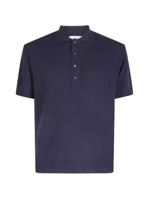 PAOLO PECORA Short-sleeved Polo Shirt - Blue
