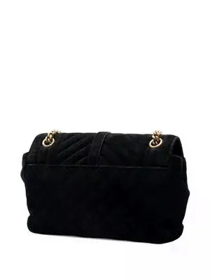 Saint Laurent 2016 Medium Suede Triquilt Monogram College Bag