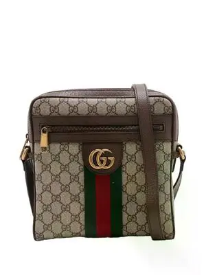 Gucci Small Gg Supreme Ophidia Messenger Bag - Neutrals