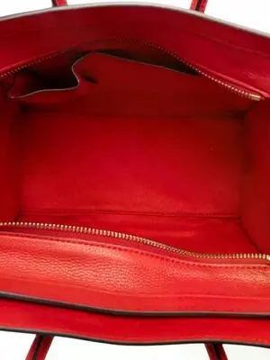 Celine 2012 Micro Calfskin Luggage Tote Bag - Red