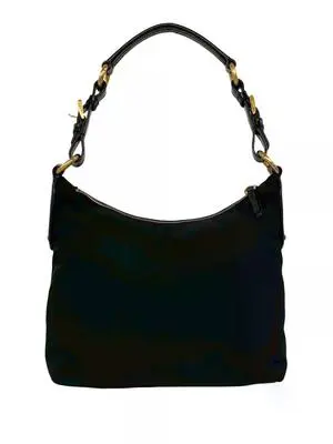 Prada 1990-2000 Nylon Vela Grommet Shoulder Bag