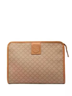 Celine 2008 Macadam Coated Canvas Clutch