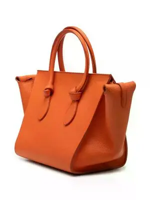 Celine 2014 Small Grained Calfskin Tie Knot Handbag - Orange