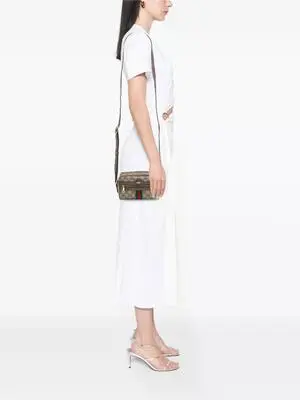 Gucci Mini Gg Supreme Web Ophidia Crossbody Bag - Neutrals