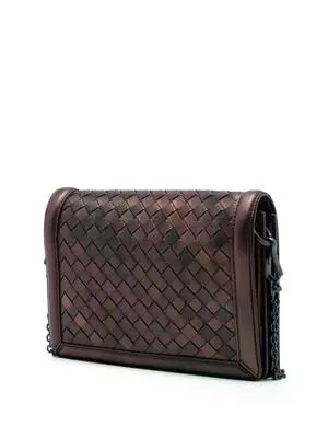Bottega Veneta Nappa Intrecciato Montebello Crossbody Bag - Brown